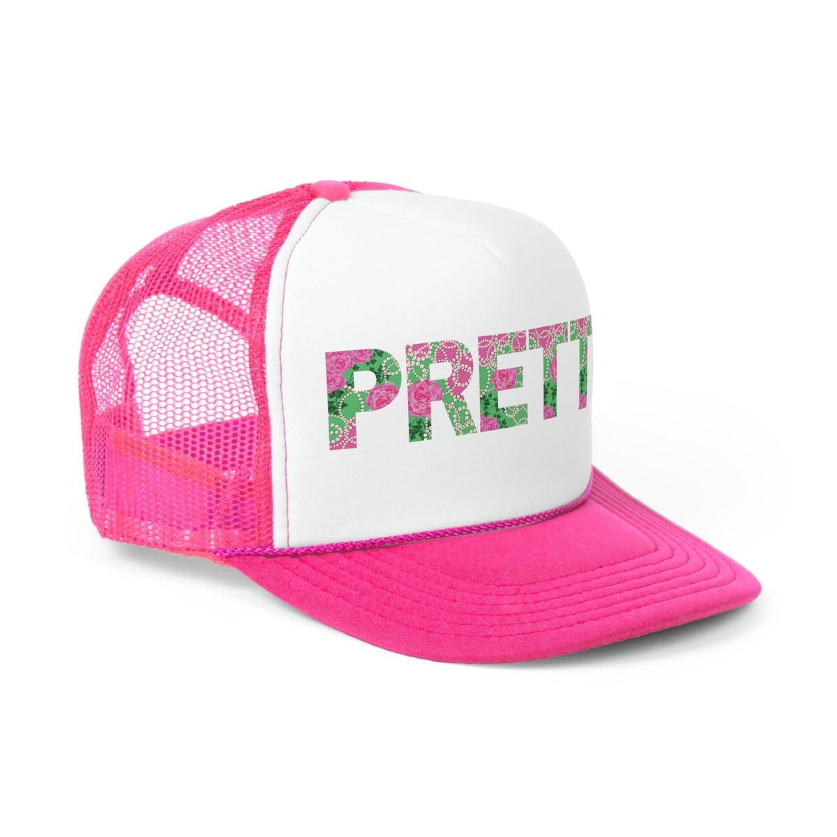 PNK Signature Pink & Green Pretty Trucker Snap Back Cap – PNK Boutique